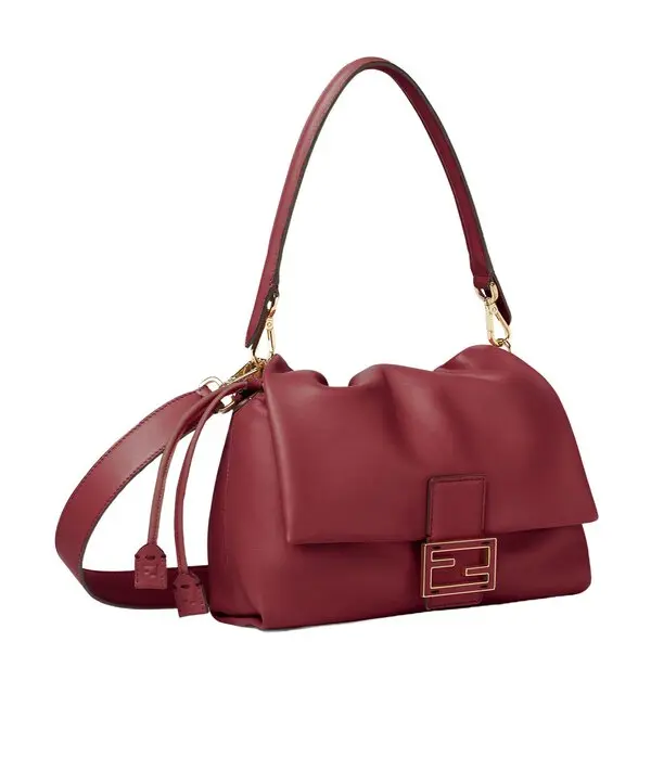 Fendi Mamma Baguette Medium Shoulder Bag - Red
