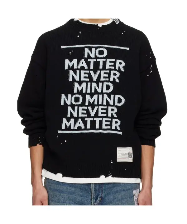 Mihara Yasuhiro Graphic Knit Crewneck