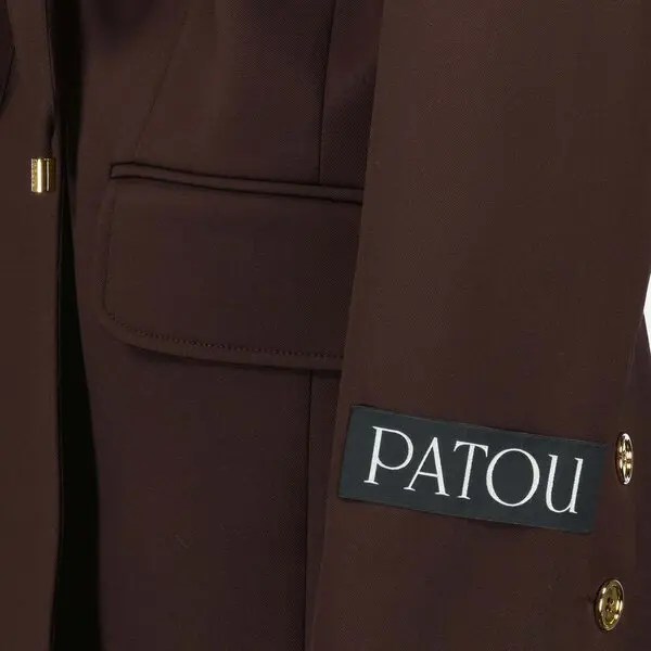 PATOU Single-breasted Belted Jacket With Notched Lapels