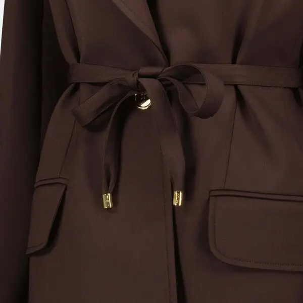 PATOU Single-breasted Belted Jacket With Notched Lapels