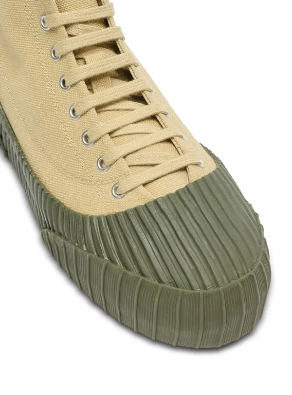Balmain Riff High Top Canvas Sneakers