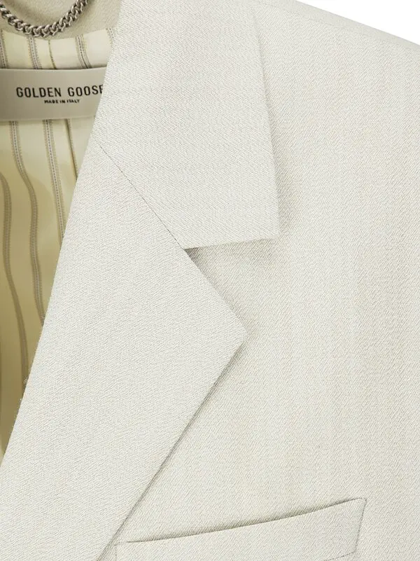 GOLDEN GOOSE Single Breasted Vest - White