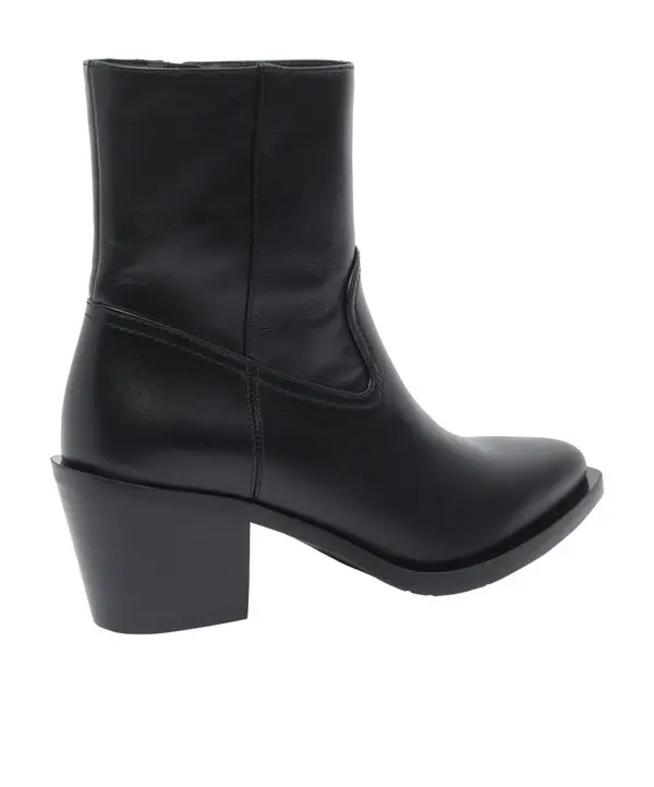 STUART WEITZMAN Tate Pointed Toe Zip Up Block Heel Bootie
