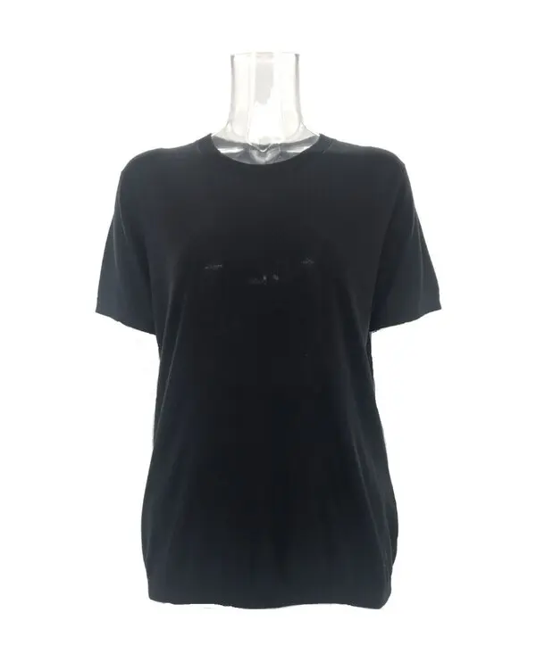 Max Mara Short Sleeve Crew Neck Sweater - Black