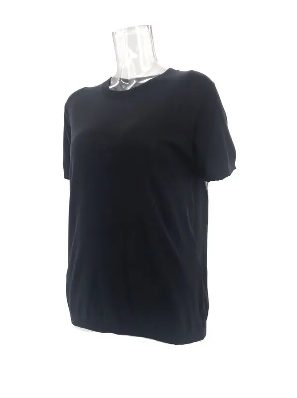 Max Mara Short Sleeve Crew Neck Sweater - Black