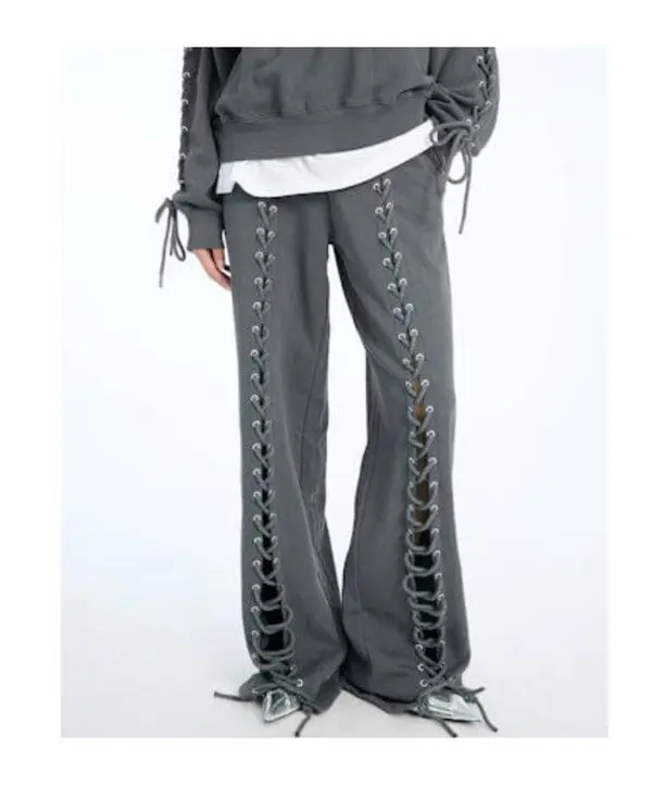 ROTATE BY BIRGER CHRISTENSEN Lace-up Detail Pants
