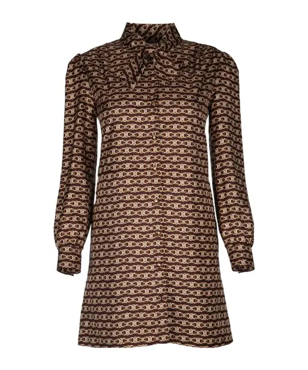 Celine Long Sleeve Printed Dress