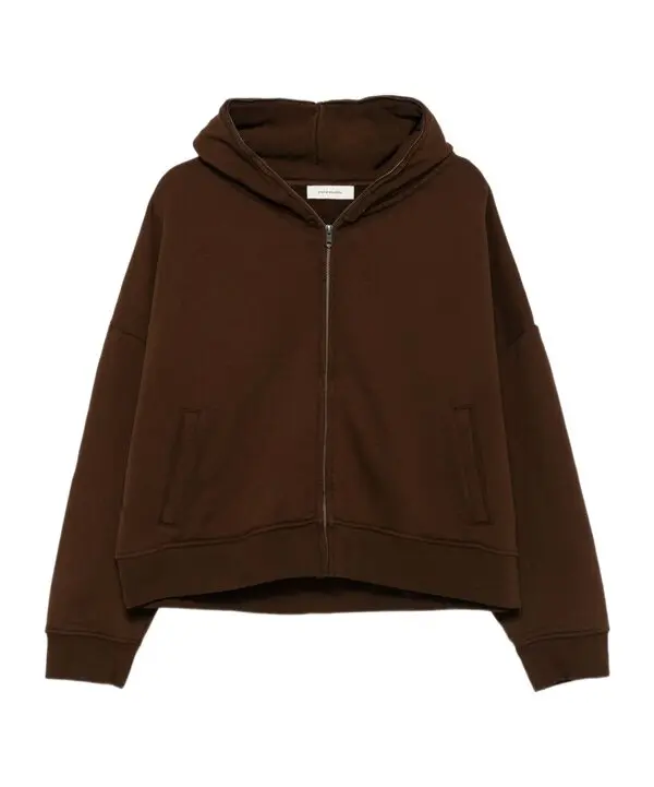 ENTIRE STUDIOS Zip Through Hooded Sweatshirt - Brown