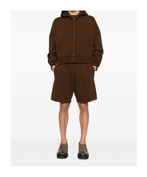 ENTIRE STUDIOS Zip Through Hooded Sweatshirt - Brown