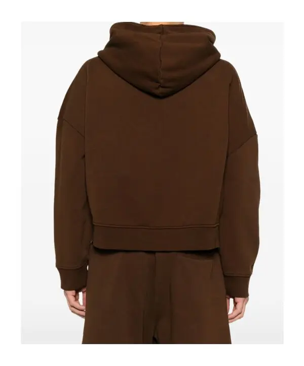 ENTIRE STUDIOS Zip Through Hooded Sweatshirt - Brown