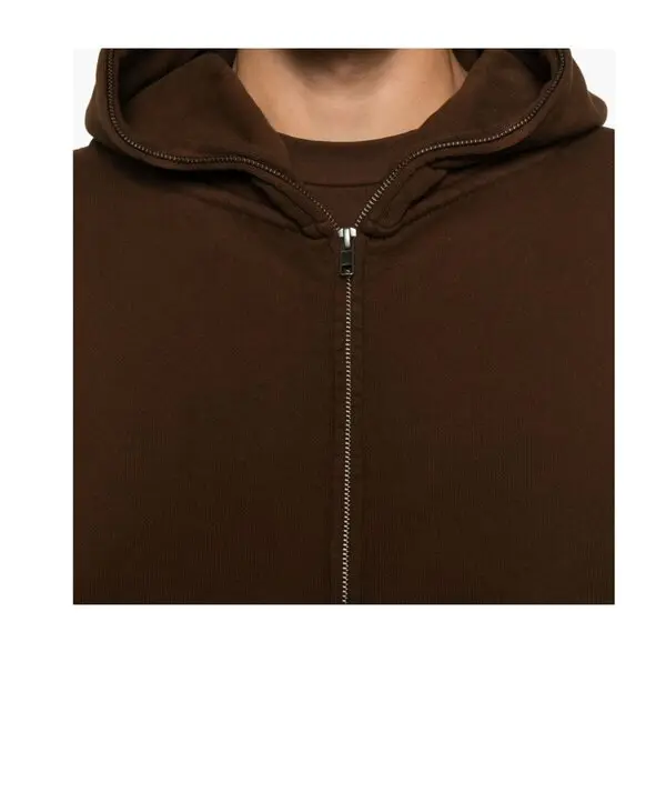 ENTIRE STUDIOS Zip Through Hooded Sweatshirt - Brown