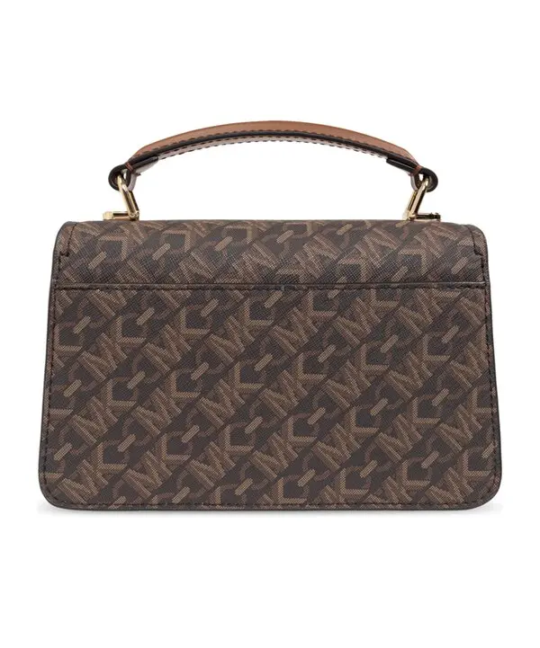 Michael Kors Delancey Monogram Shoulder Bag - Black