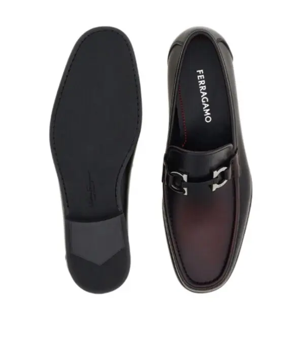 FERRAGAMO Horsebit Detail Loafers - Black