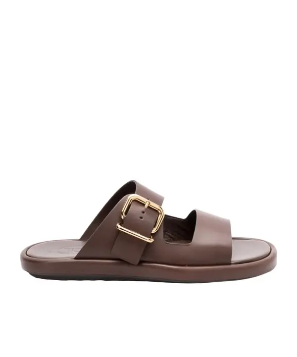 TOD'S Double Strap Slides With Side Buckles