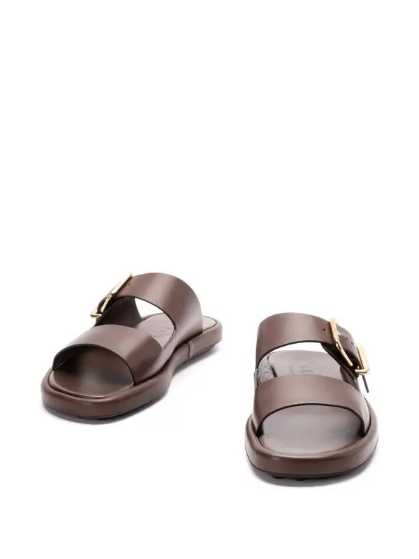 TOD'S Double Strap Slides With Side Buckles