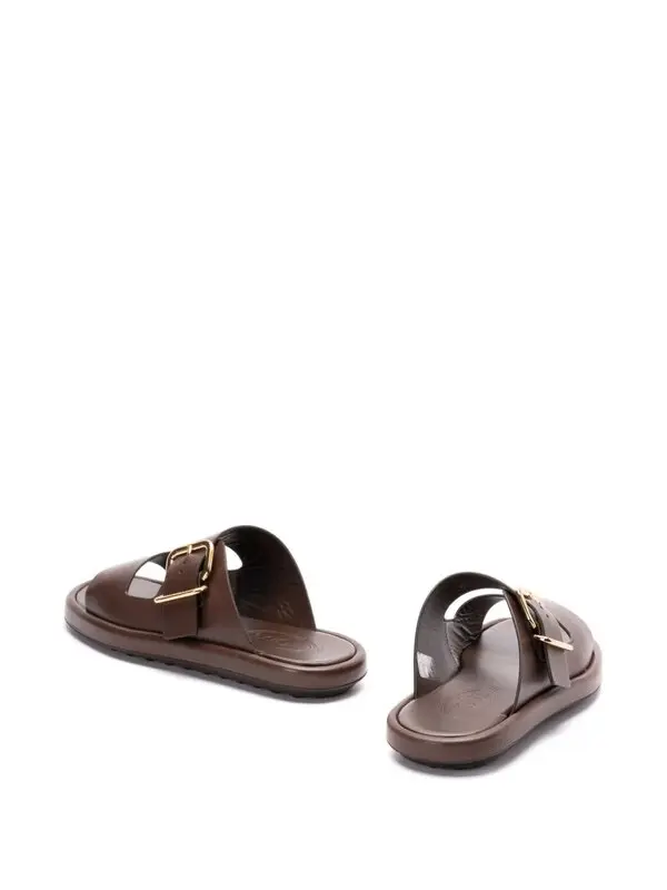 TOD'S Double Strap Slides With Side Buckles