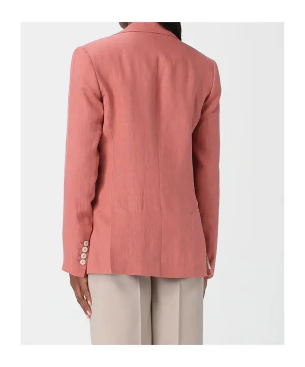 Eleventy Long Sleeve Collared Button Closure Blazer - Pink