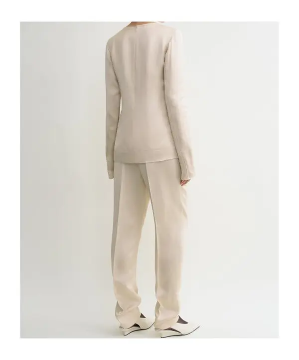 TOTEME Satin Long Sleeve Top