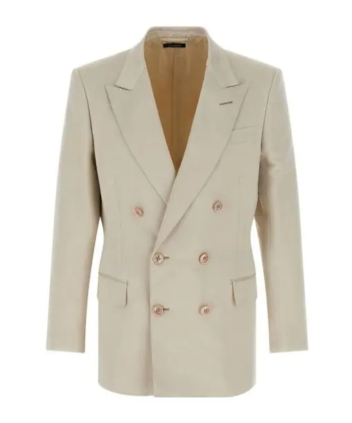 TOM FORD Double Breasted Blazer - Beige