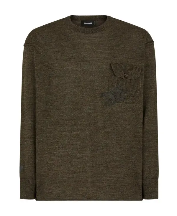 Dsquared2 Flap Pocket Crew Neck Jumper