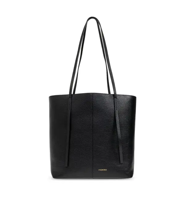 BY MALENE BIRGER Edel Textured Leather Tote Bag - Black