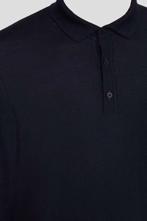 Hugo Boss Long-sleeved Polo-collar Jumper - Black
