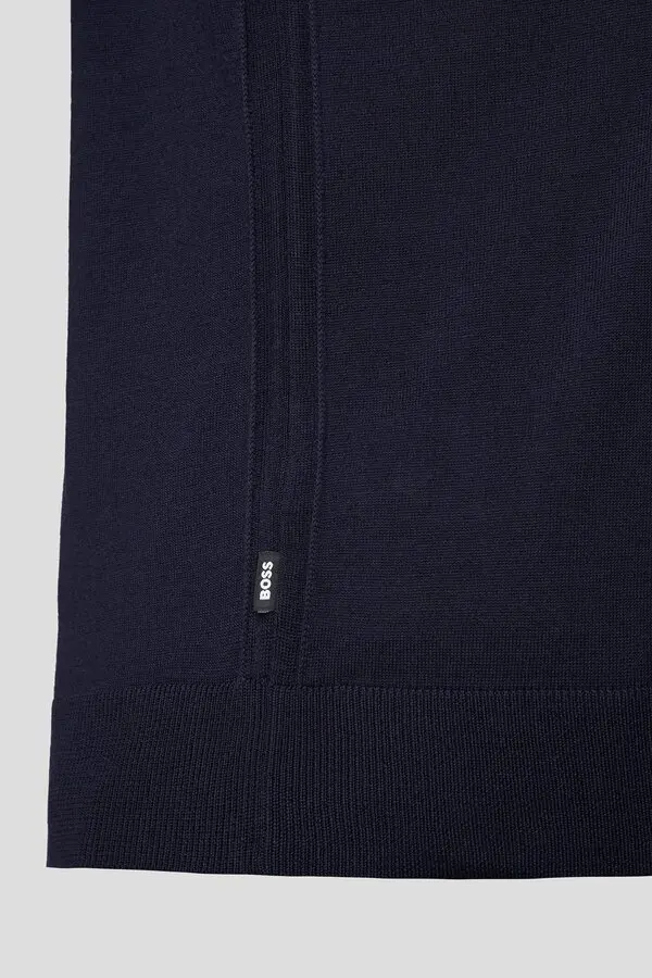 Hugo Boss Long-sleeved Polo-collar Jumper - Black