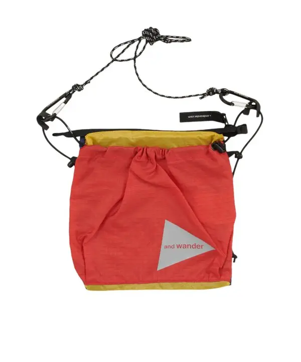 AND WANDER Nylon Ripstop Shoulder Bag - Red/dark Blue