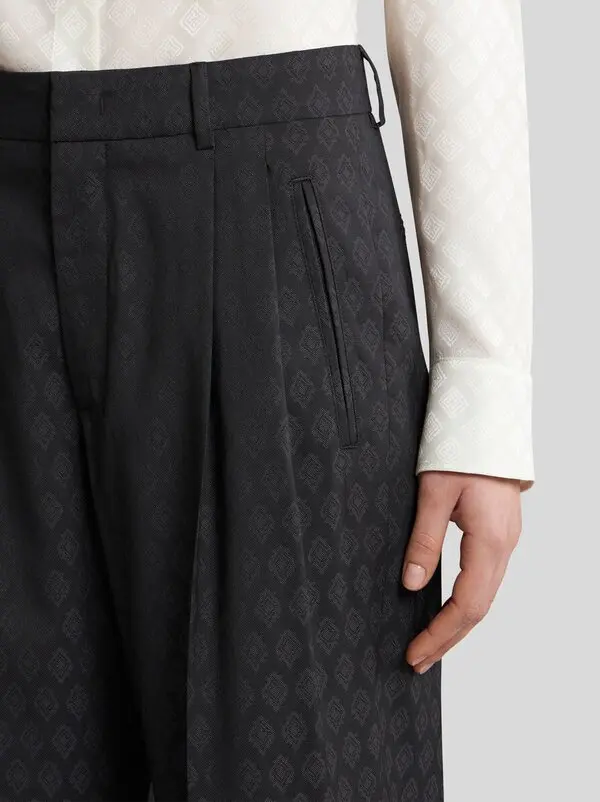 Etro Pattern-jacquard Wide-leg Trousers