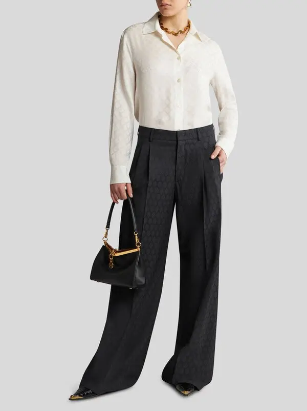 Etro Pattern-jacquard Wide-leg Trousers