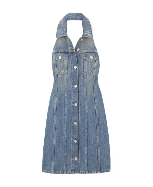 Givenchy Halterneck Denim Dress