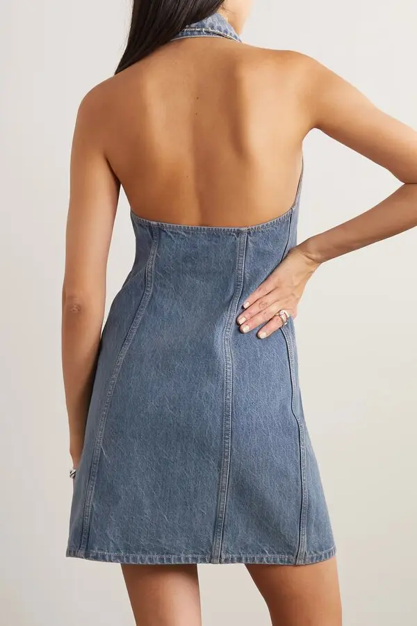 Givenchy Halterneck Denim Dress