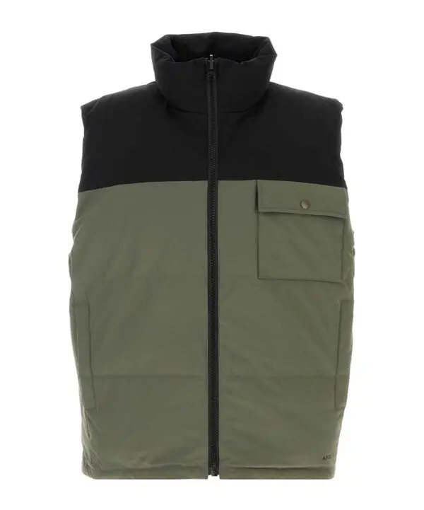 A.p.c. Logo Printed Zipped Padded Vest