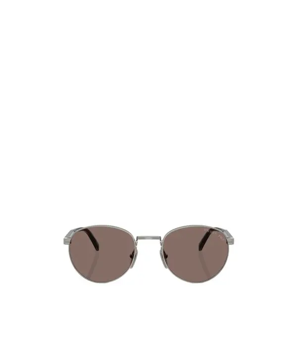 Prada Oval Frame Sunglasses - Brown