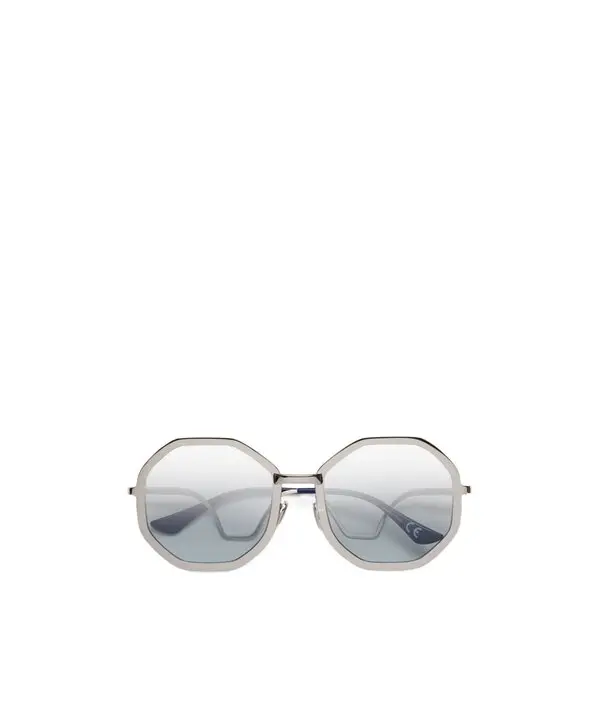 Marni Kamiora Mine Silver Tone Octagonal Sunglasses - Gray