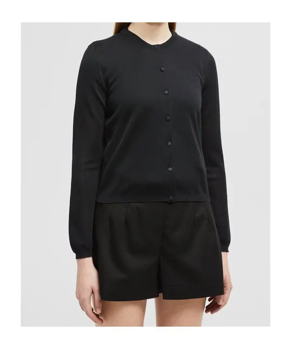 Moncler Embroidered Logo Button-up Cardigan