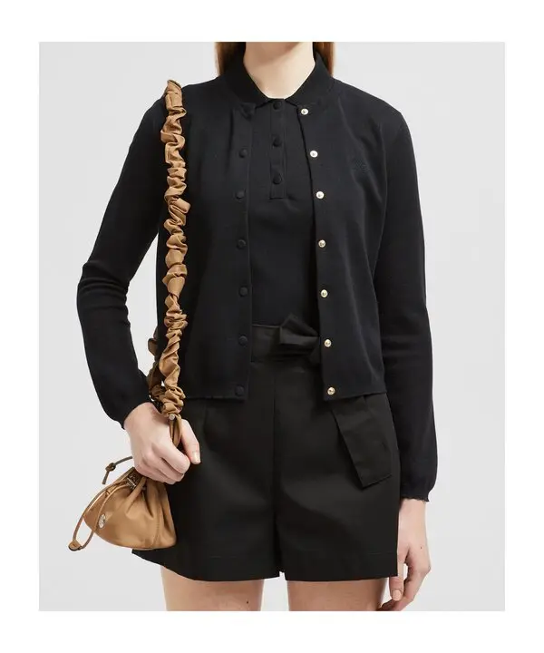Moncler Embroidered Logo Button-up Cardigan