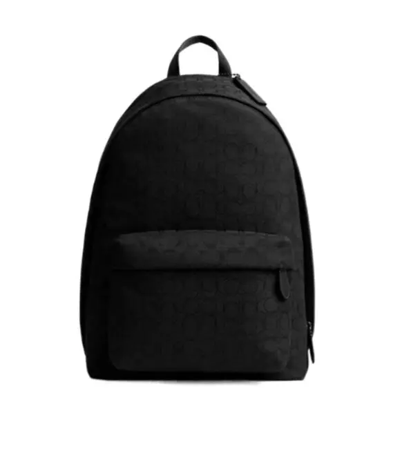 COACH Monogram-pattern Backpack - Black