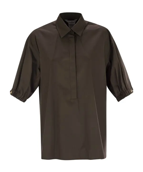Max Mara Teano Cotton Poplin Shirt - Black