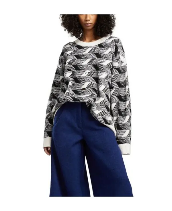 Missoni Geometric Knit Crewneck Jumper - Black