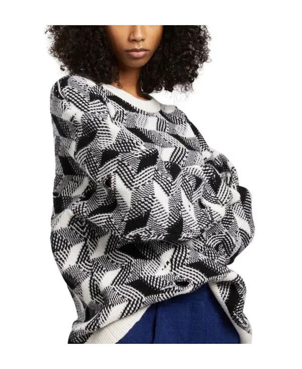 Missoni Geometric Knit Crewneck Jumper - Black