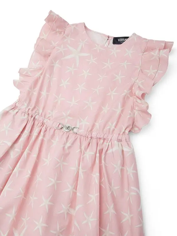 Versace Stella Marina-print Cotton Dress