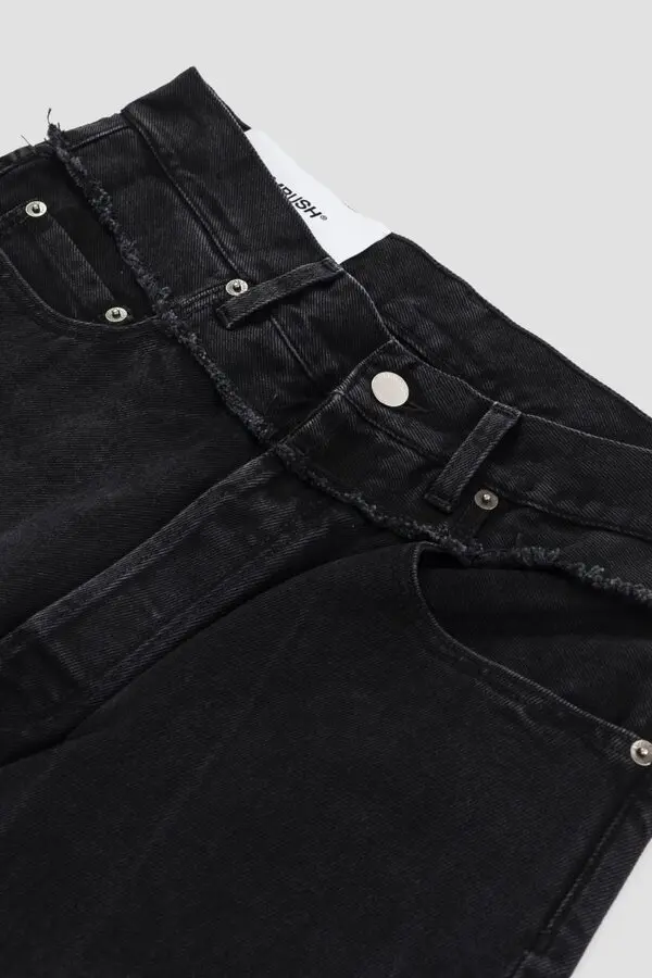 AMBUSH Straight Leg High-rise Jeans - Black