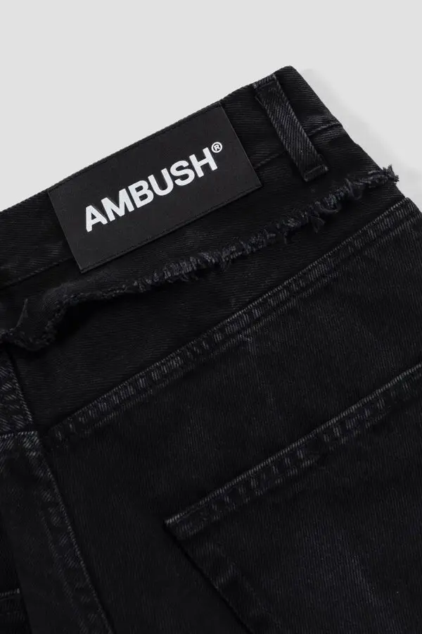AMBUSH Straight Leg High-rise Jeans - Black