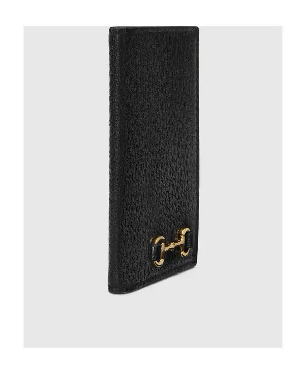 Gucci Horsebit-plaque Leather Cardholder