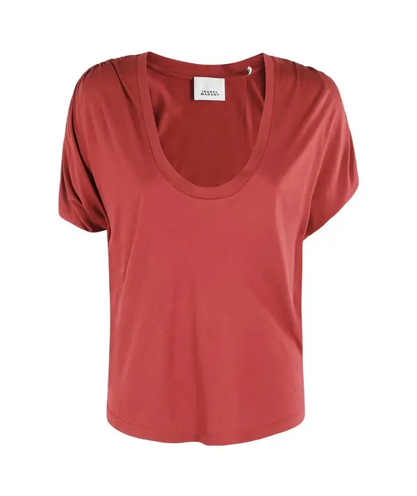 Isabel Marant Étoile Round Neck Short Sleeve Top