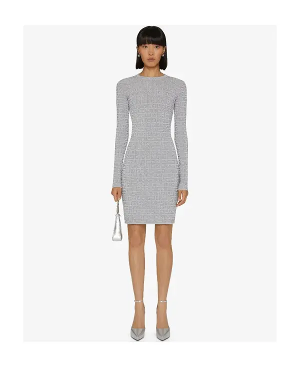 Givenchy 4g Monogram Long-sleeve Dress
