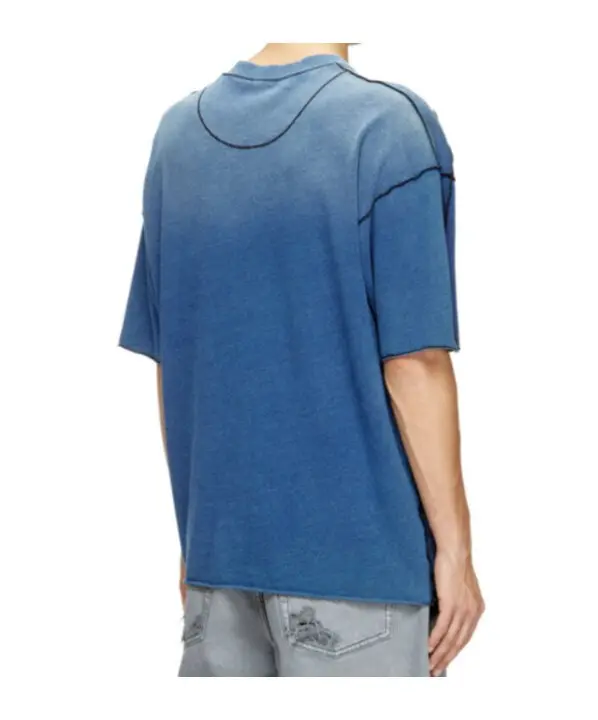 DIESEL® Logo Embroidered Crewneck T-shirt - Blue