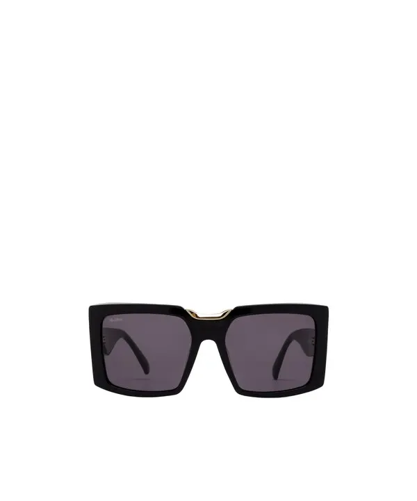 Max Mara Square Frame Sunglasses - Bright Black