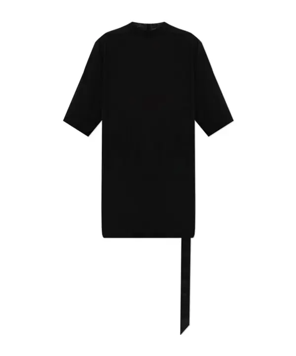 Rick Owens Short Sleeve Draped Hemline Top - Black